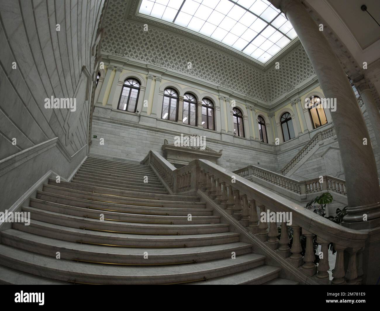 National Library of Madrid, Spain. architecture and art interior Stock ...