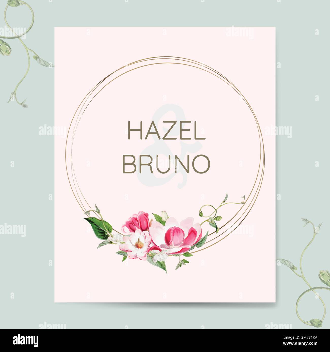 Mockup blank invitation card Stock Vector Images - Alamy