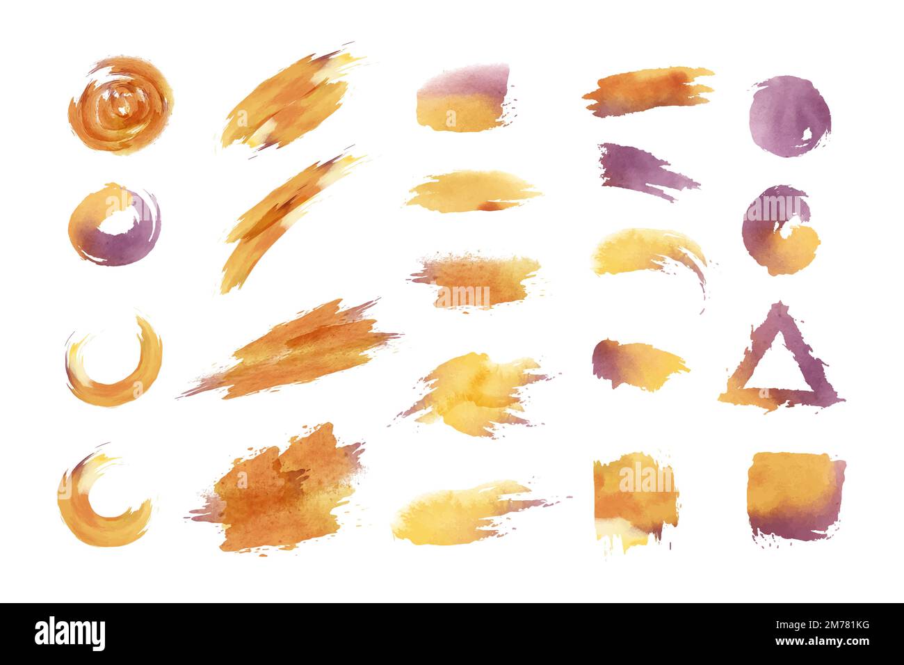 Watercolor geometric shapes vector set Stock Vector Image & Art - Alamy
