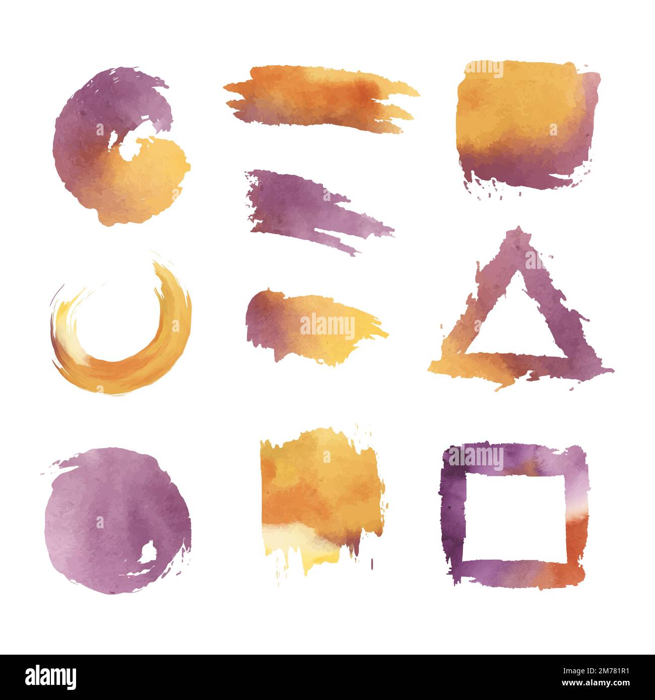 Watercolor sunset vector vectors hi-res stock photography and images ...