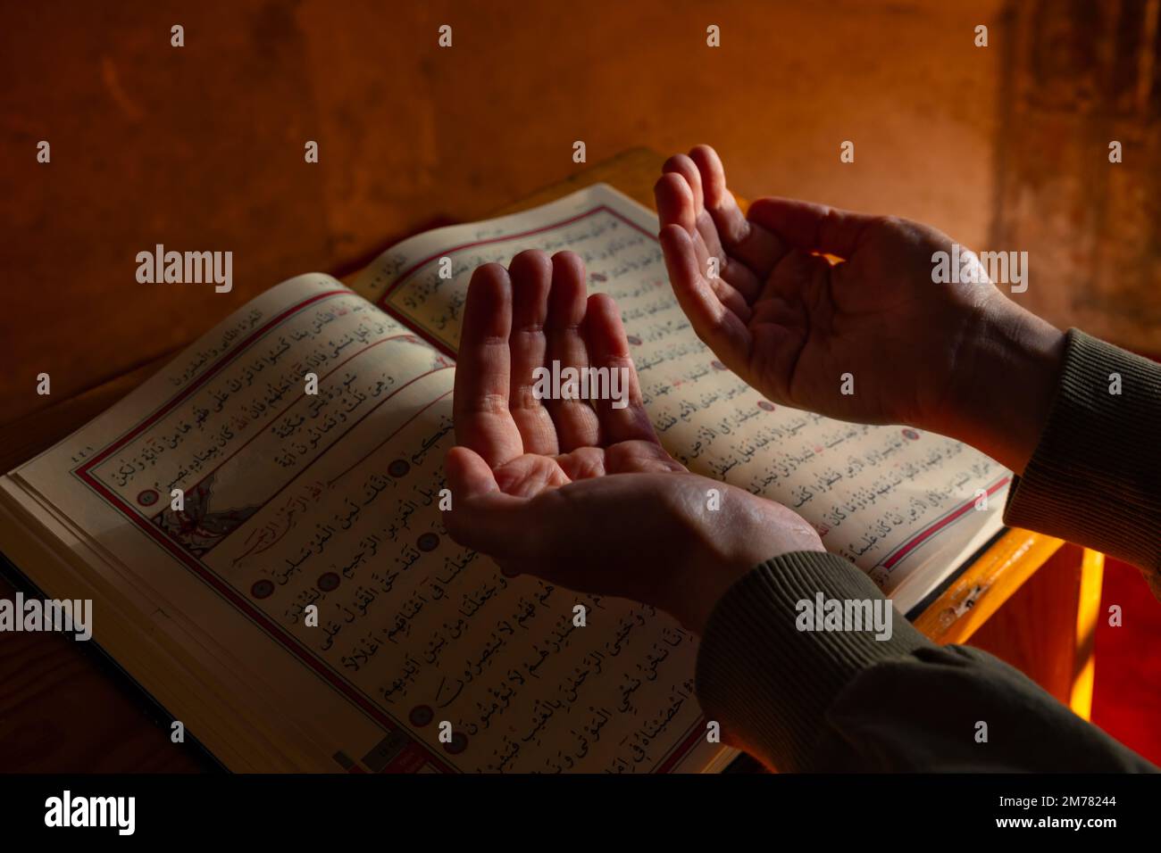 Muslim Child Praying Hands