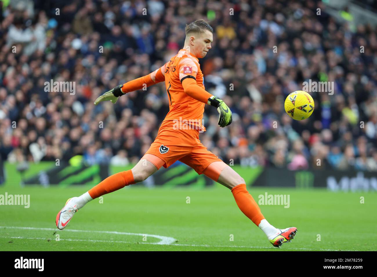 Josh Griffiths of Portsmouth (on loan from West Bromwich Albion) during ...