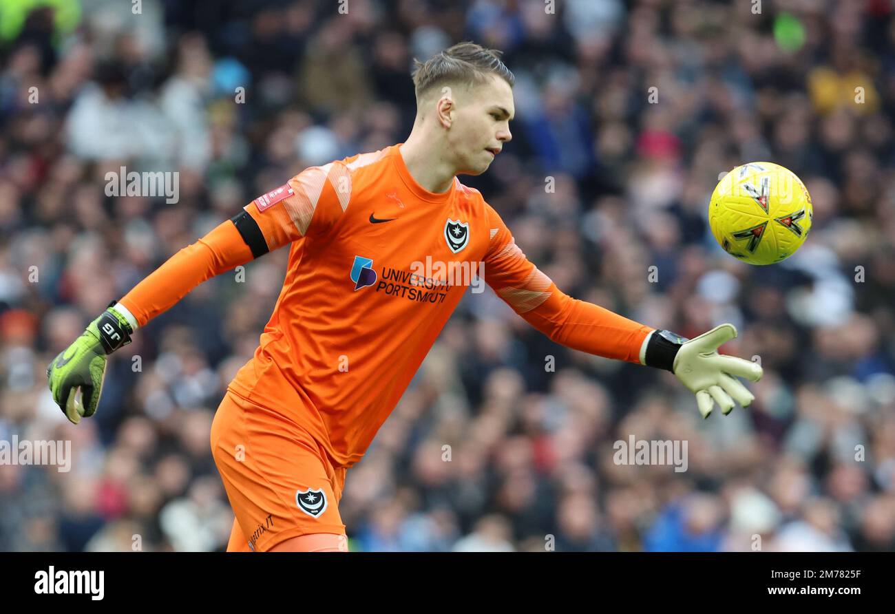 Josh Griffiths of Portsmouth (on loan from West Bromwich Albion) during ...