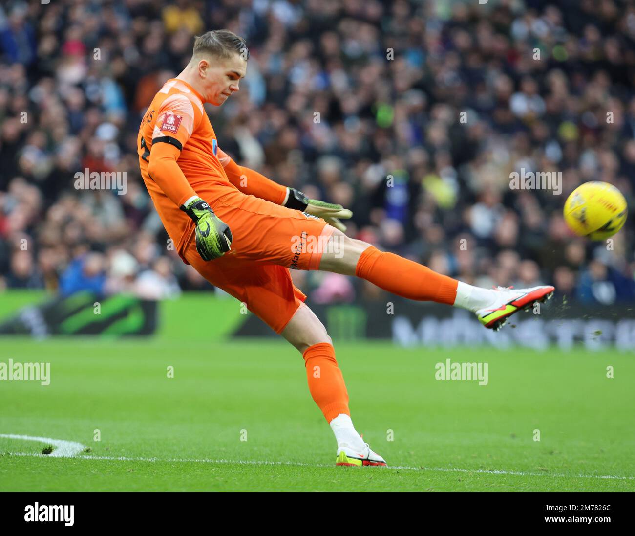 Josh Griffiths of Portsmouth (on loan from West Bromwich Albion) during ...