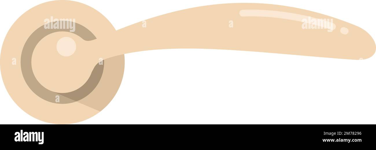 Gate door handle icon flat vector. Knob lock. Modern steel isolated ...