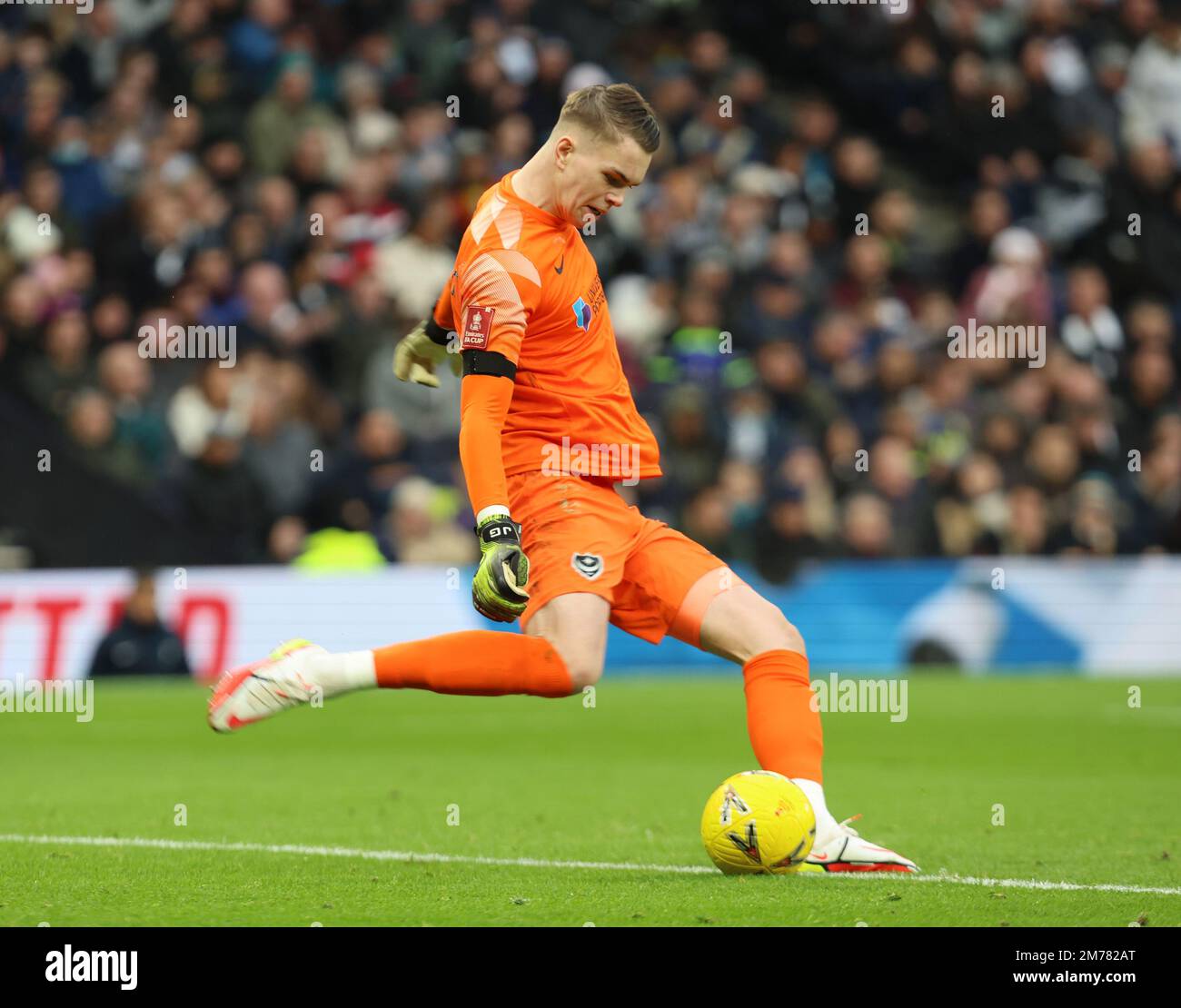 Josh Griffiths of Portsmouth (on loan from West Bromwich Albion) during ...