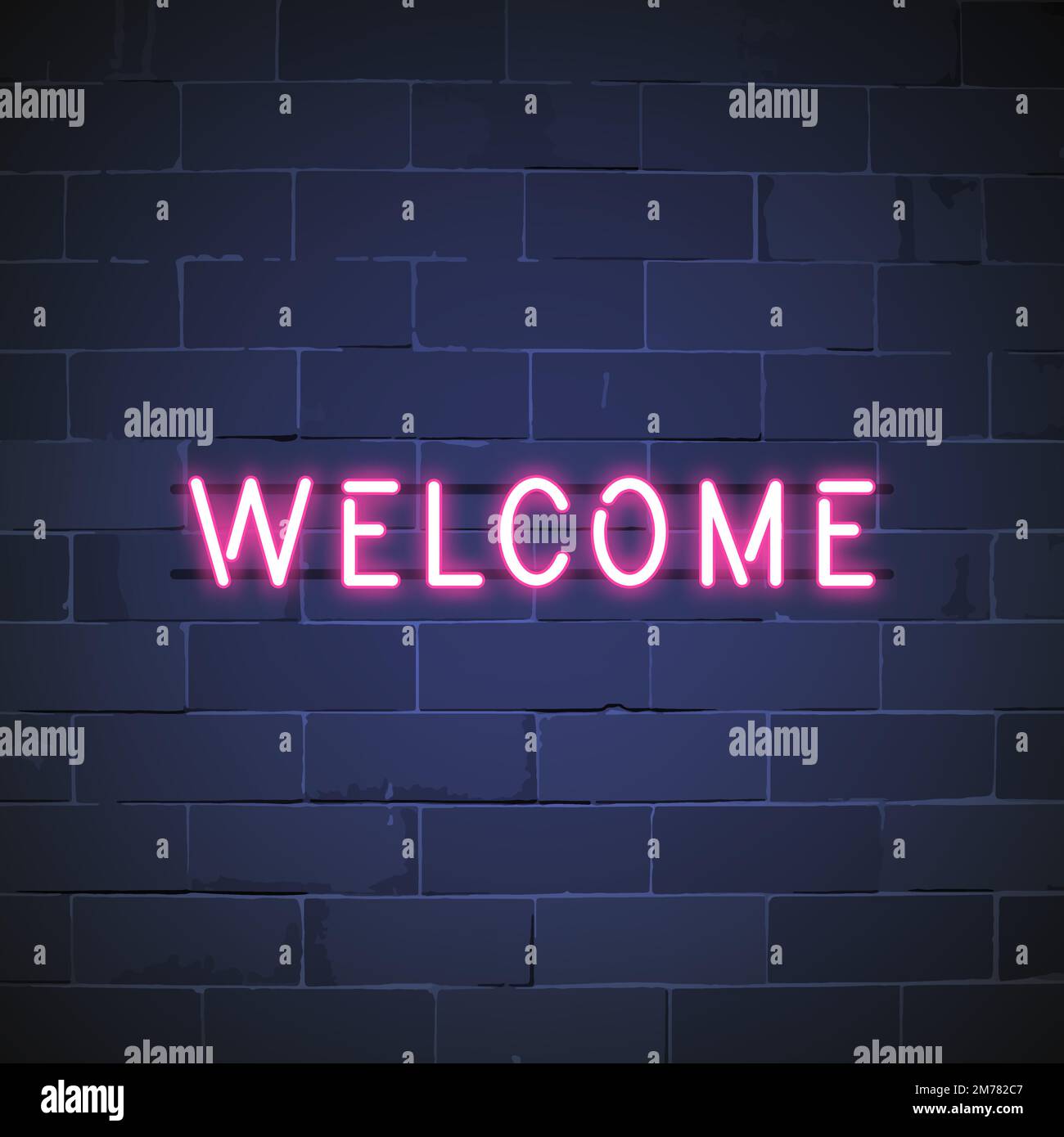 Neon sign pink blue in Stock Vector Images - Alamy