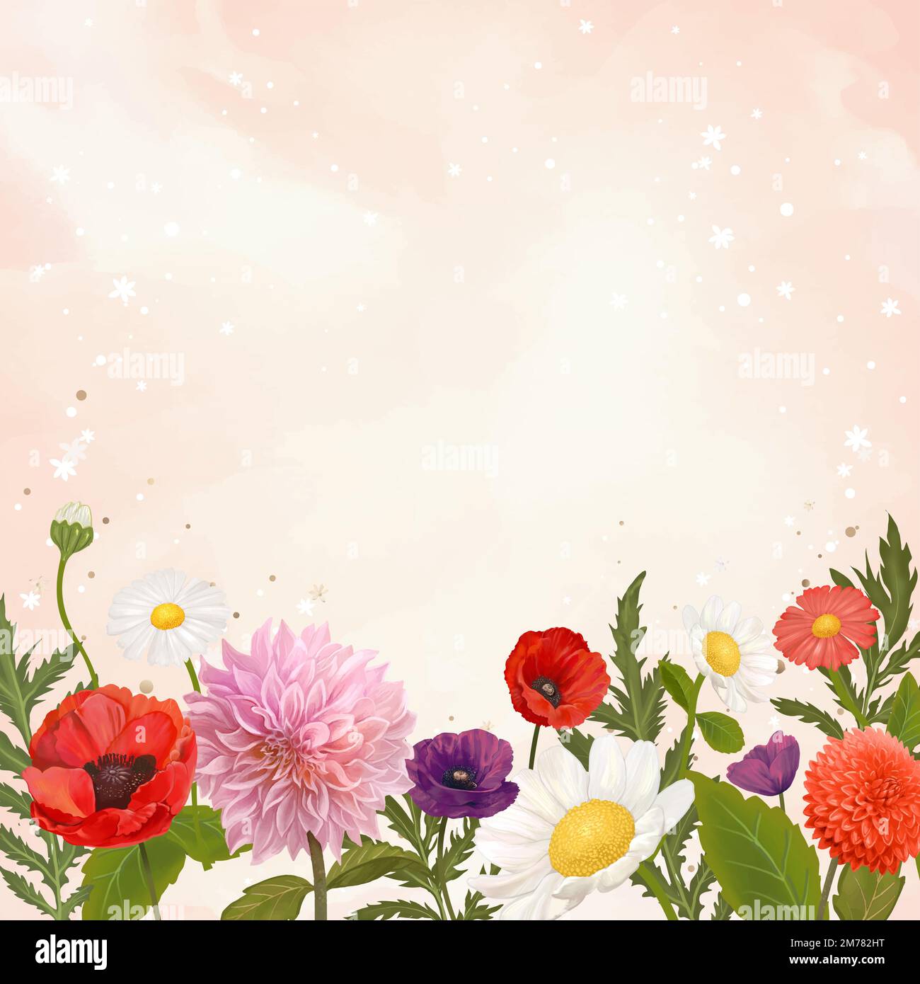 Beautiful floral border design vector Stock Vector Image & Art - Alamy