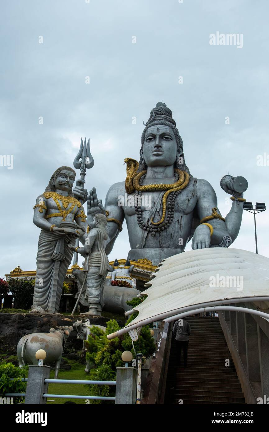 Shiva stature in Yoga mudra near the beaches in the city of ...