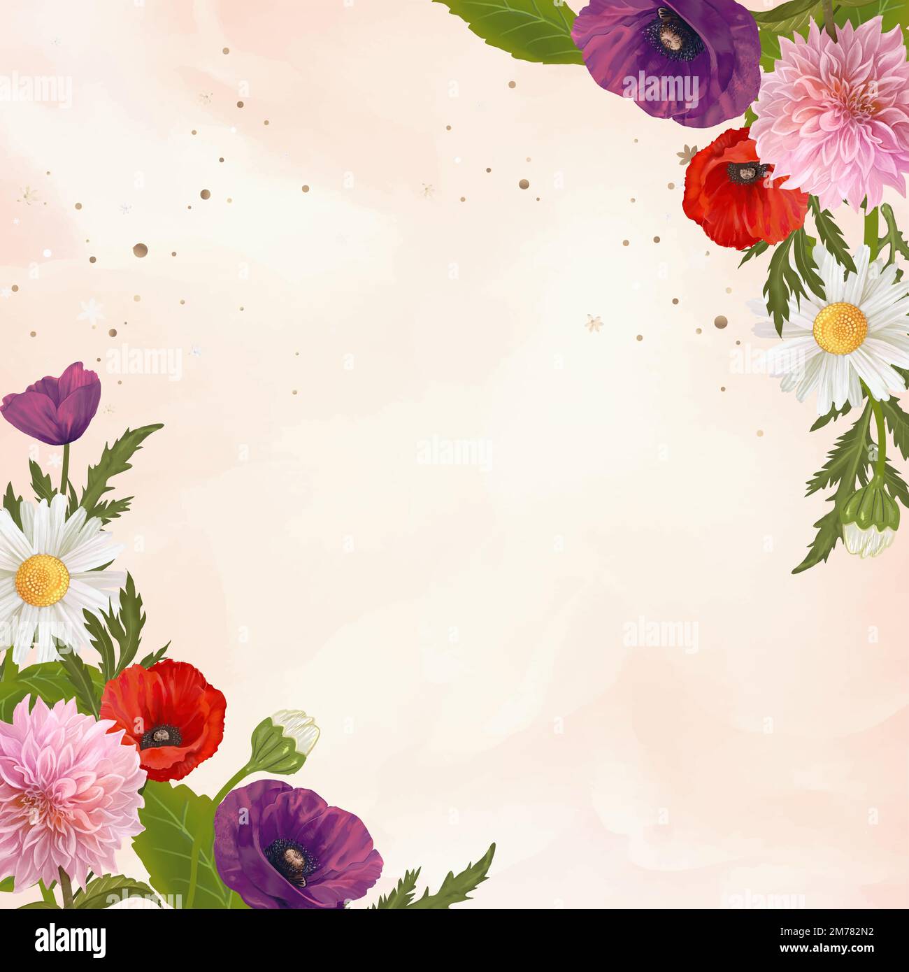 Beautiful floral border design vector Stock Vector Image & Art - Alamy