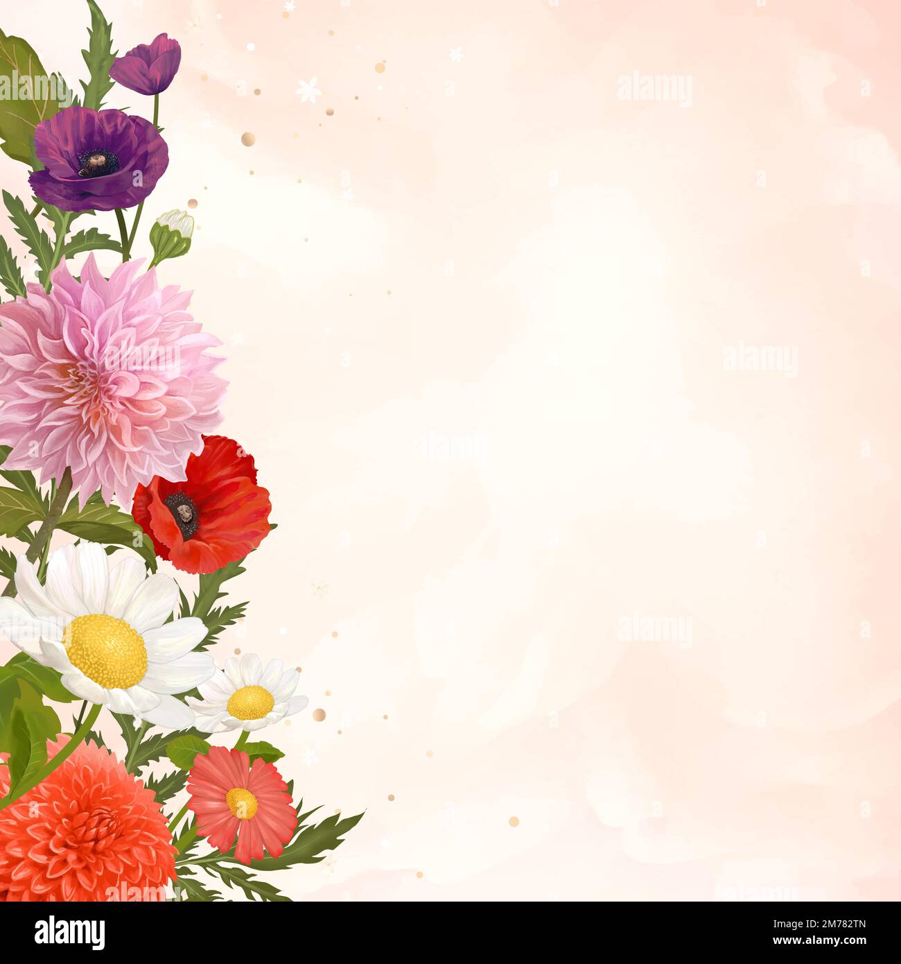 Beautiful floral border design vector Stock Vector Image & Art - Alamy