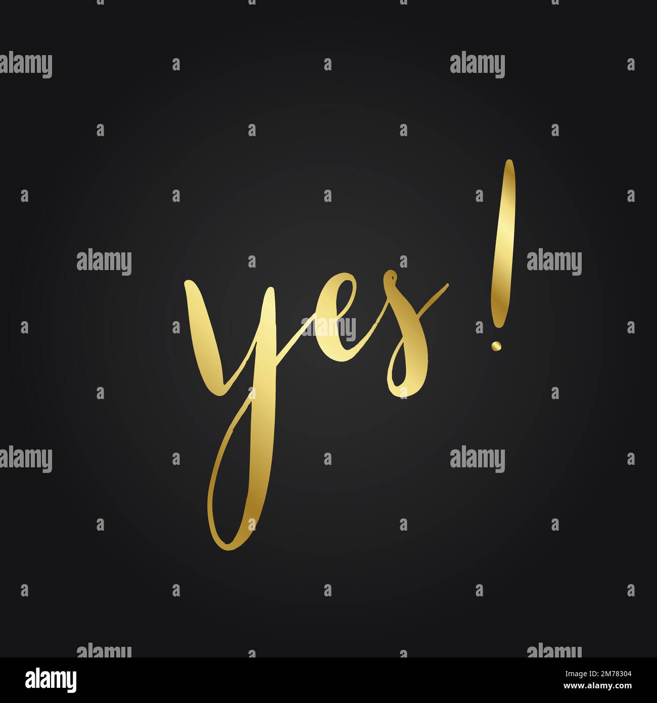 Yes typography hi-res stock photography and images - Alamy
