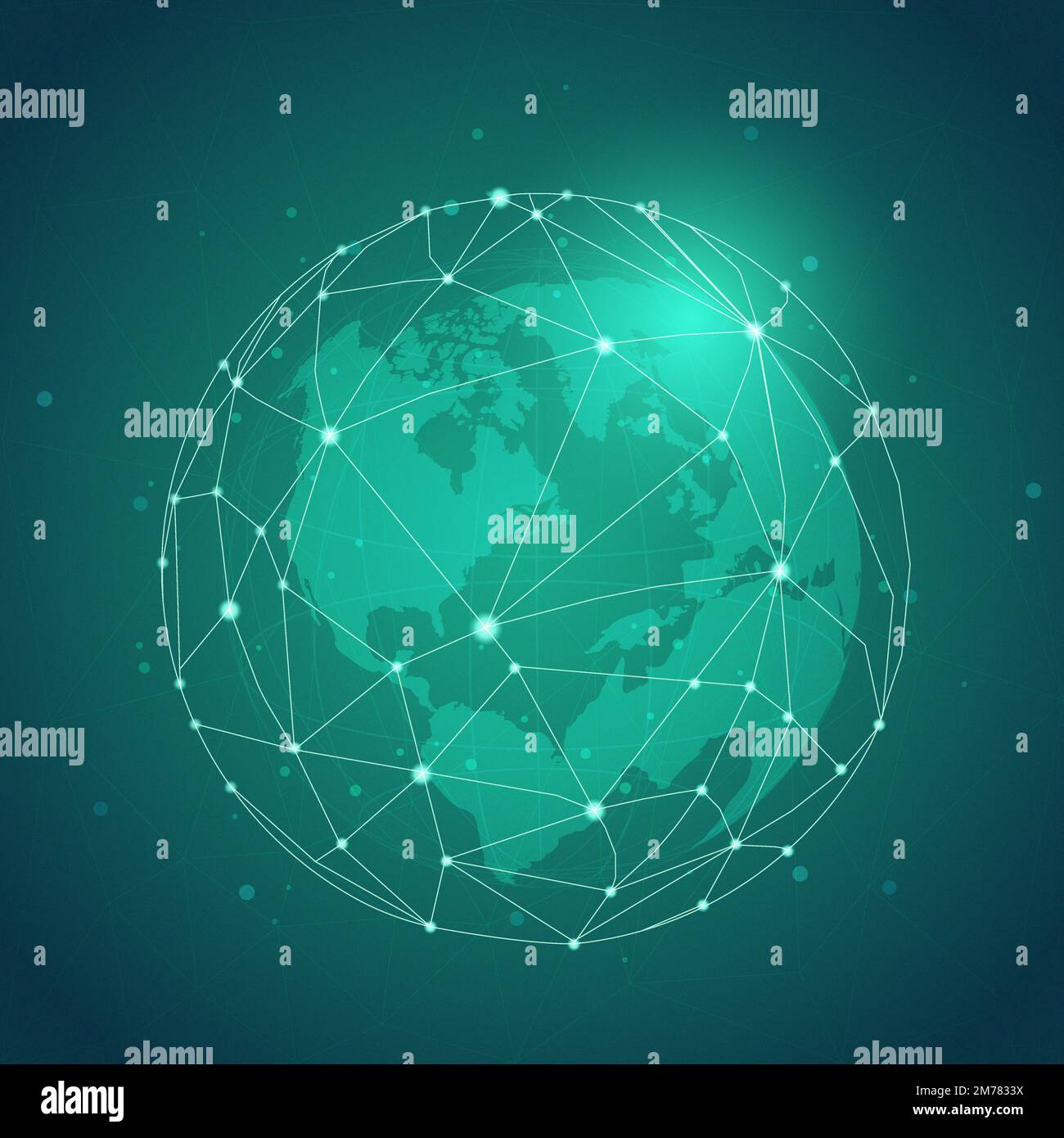 Worldwide connection green background illustration vector Stock Vector ...