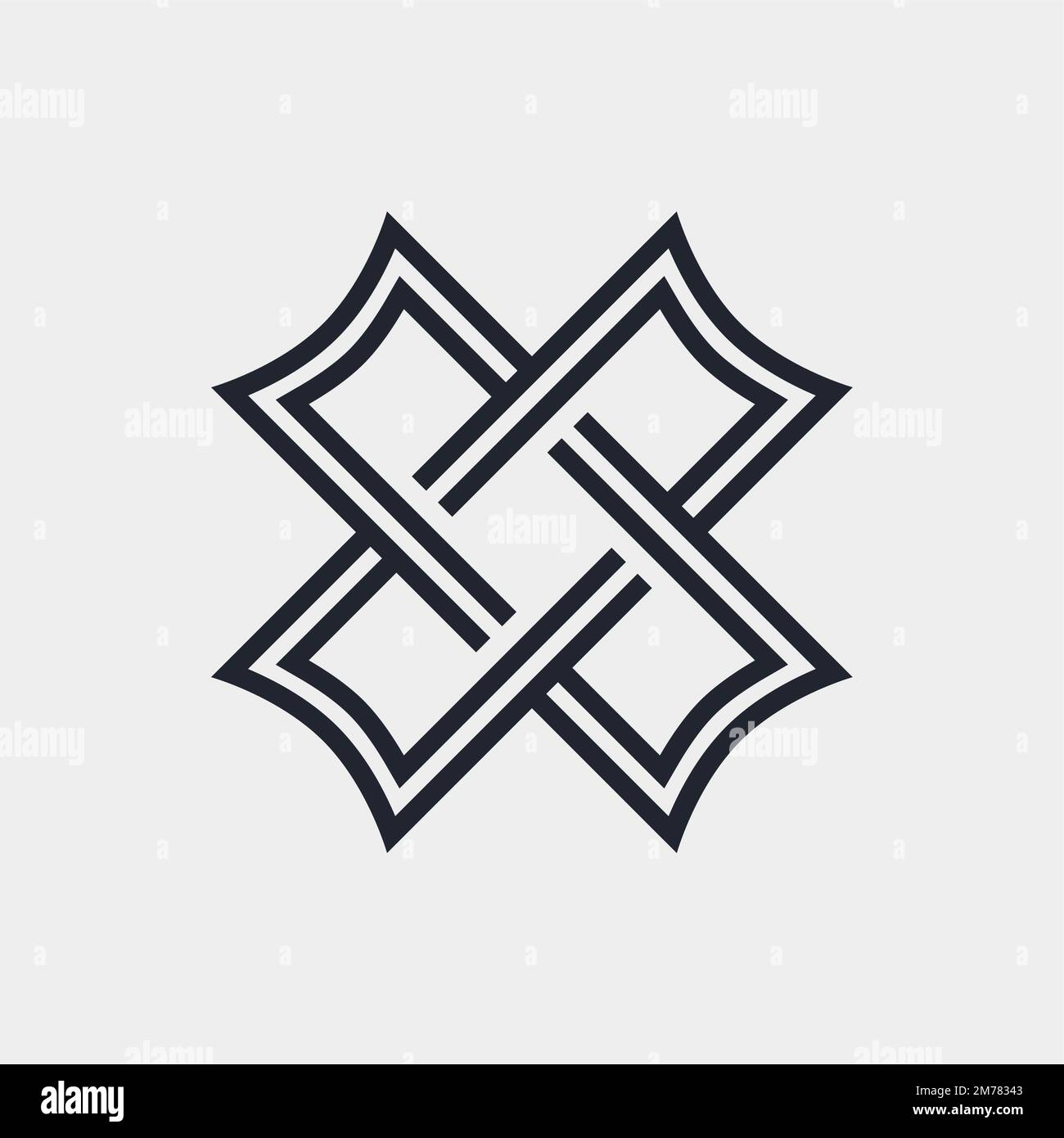 Complex Geometric Contemporary Element. Logo Template Design for ...