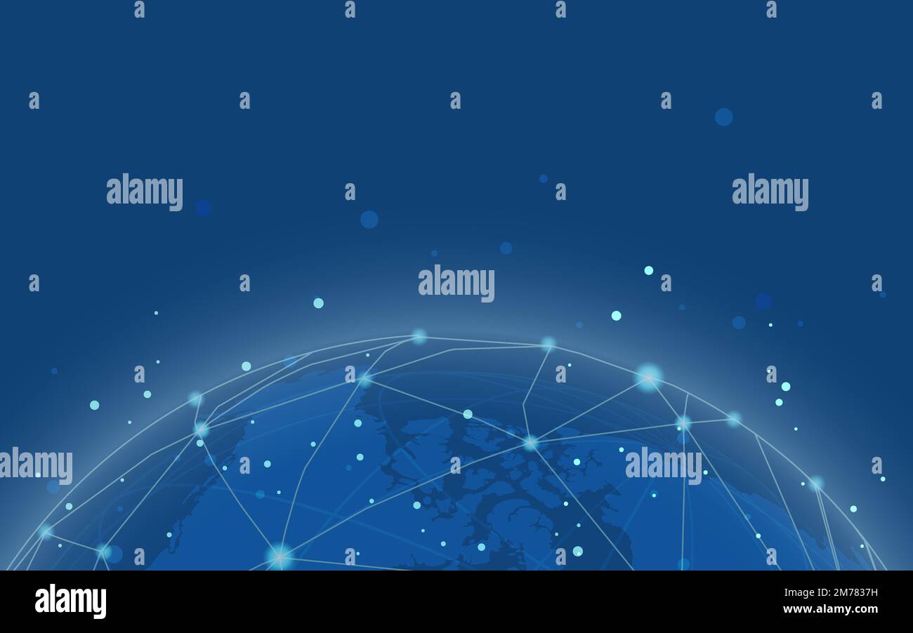 Worldwide connection blue background illustration vector Stock Vector ...