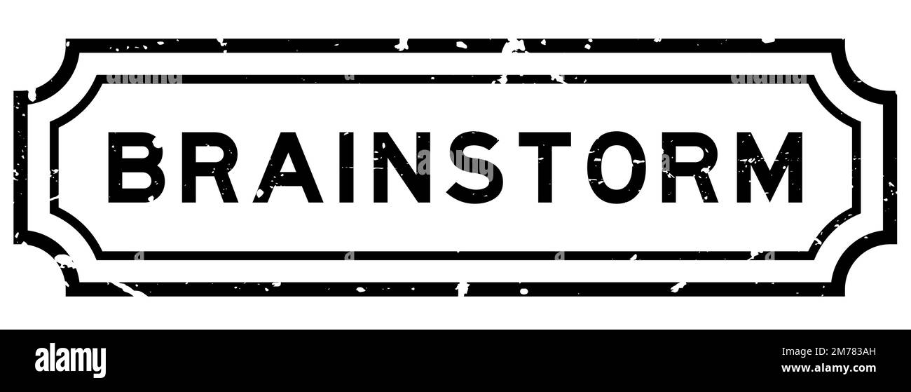 Grunge black brainstorm word rubber seal stamp on white background Stock Vector Image & Art - Alamy