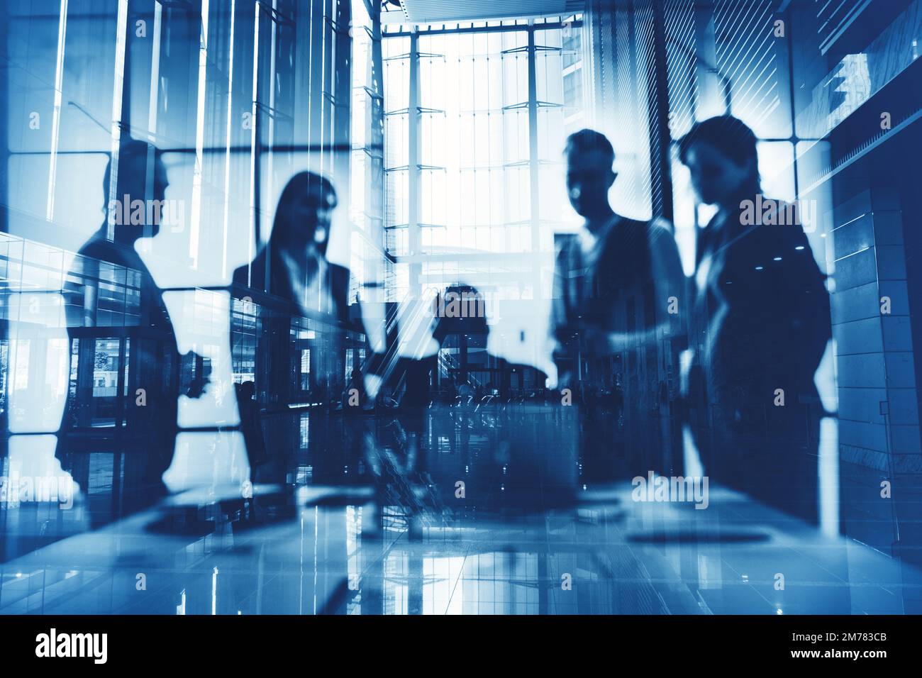 Group of business people work together in office Stock Photo - Alamy