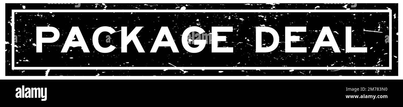 Grunge black package deal word square rubber seal stamp on white background Stock Vector Image ...