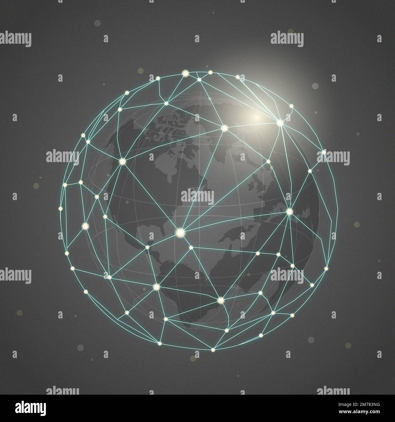 Worldwide connection gray background illustration vector Stock Vector ...