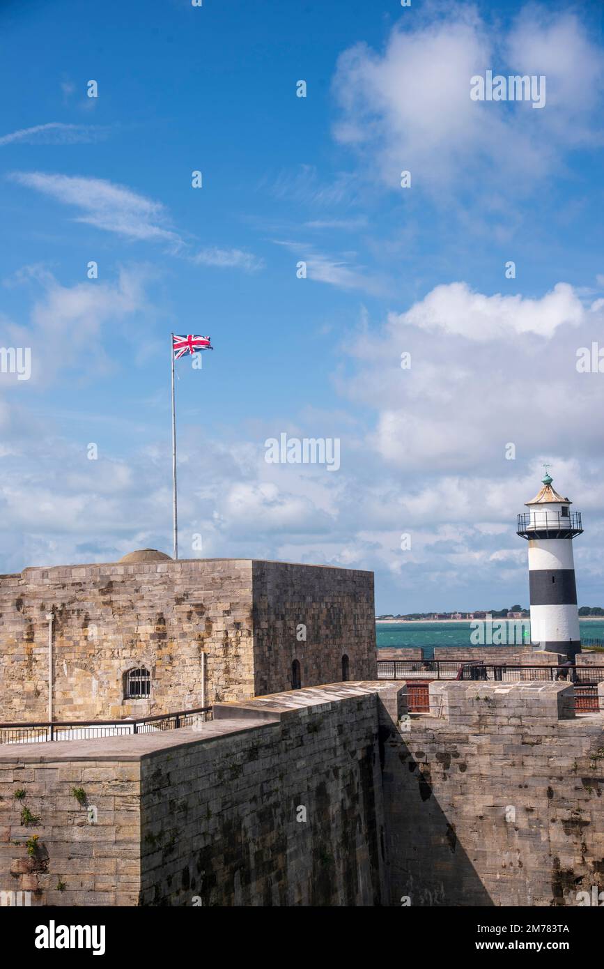 Southsea Castle Lighthouse, Southsea, Portsmouth Stock Photo - Alamy