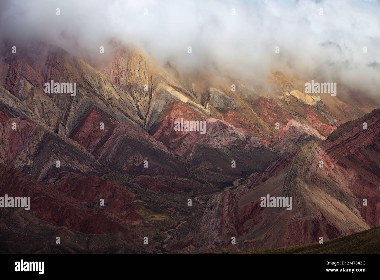 The fourteen shades of the mirador of Hornocal, Argentina Stock Photo ...