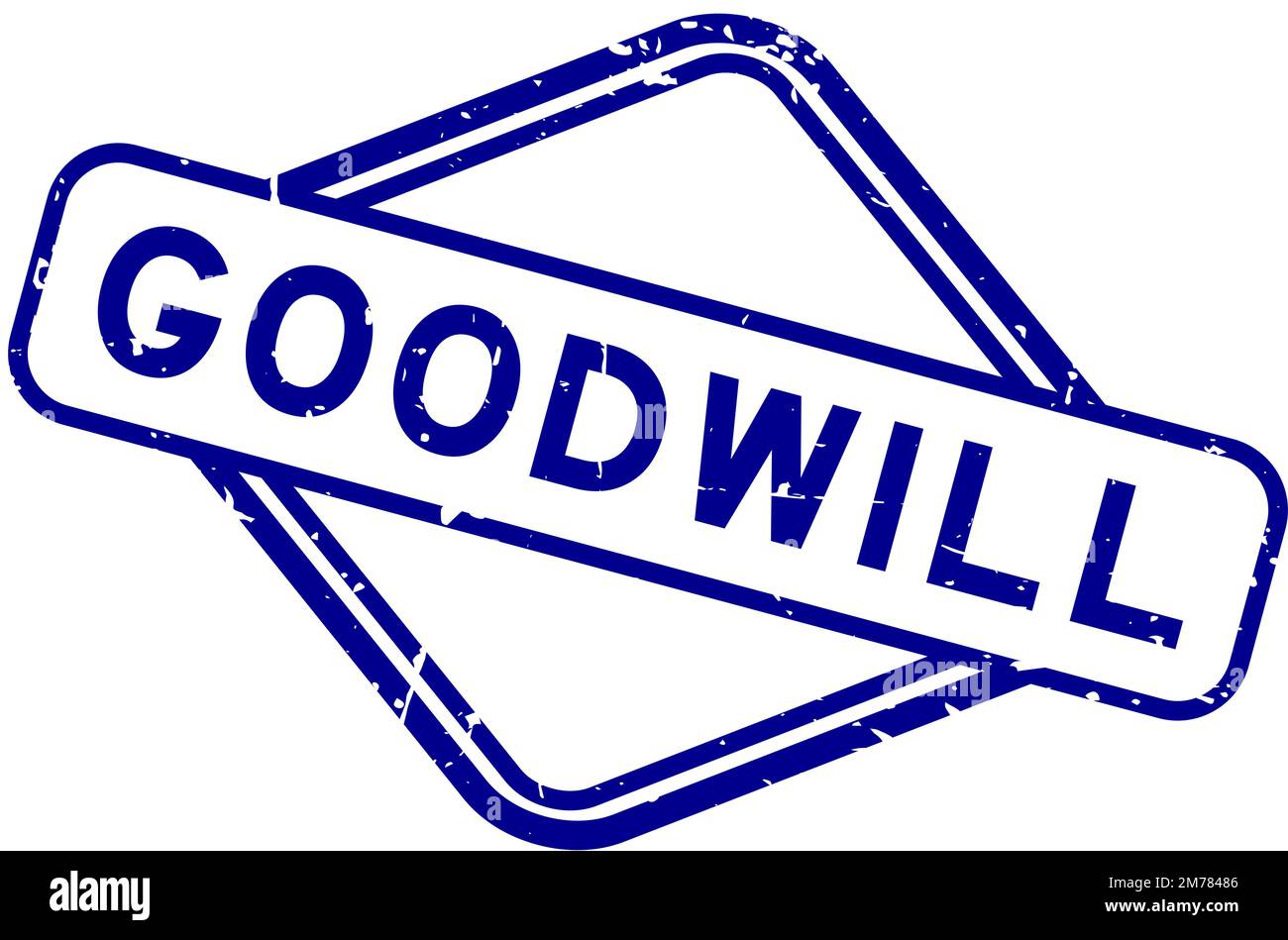 Grunge blue goodwill word rubber seal stamp on white background Stock ...