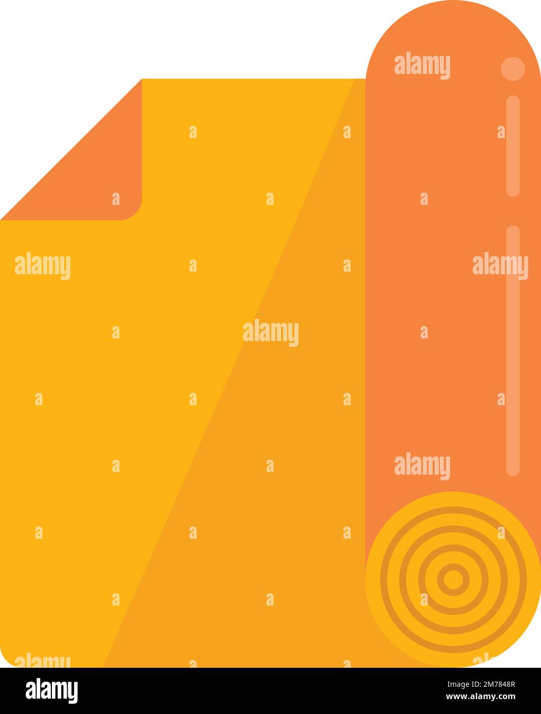 Yoga carpet icon flat vector. Gym mat. Roll matt isolated Stock Vector ...