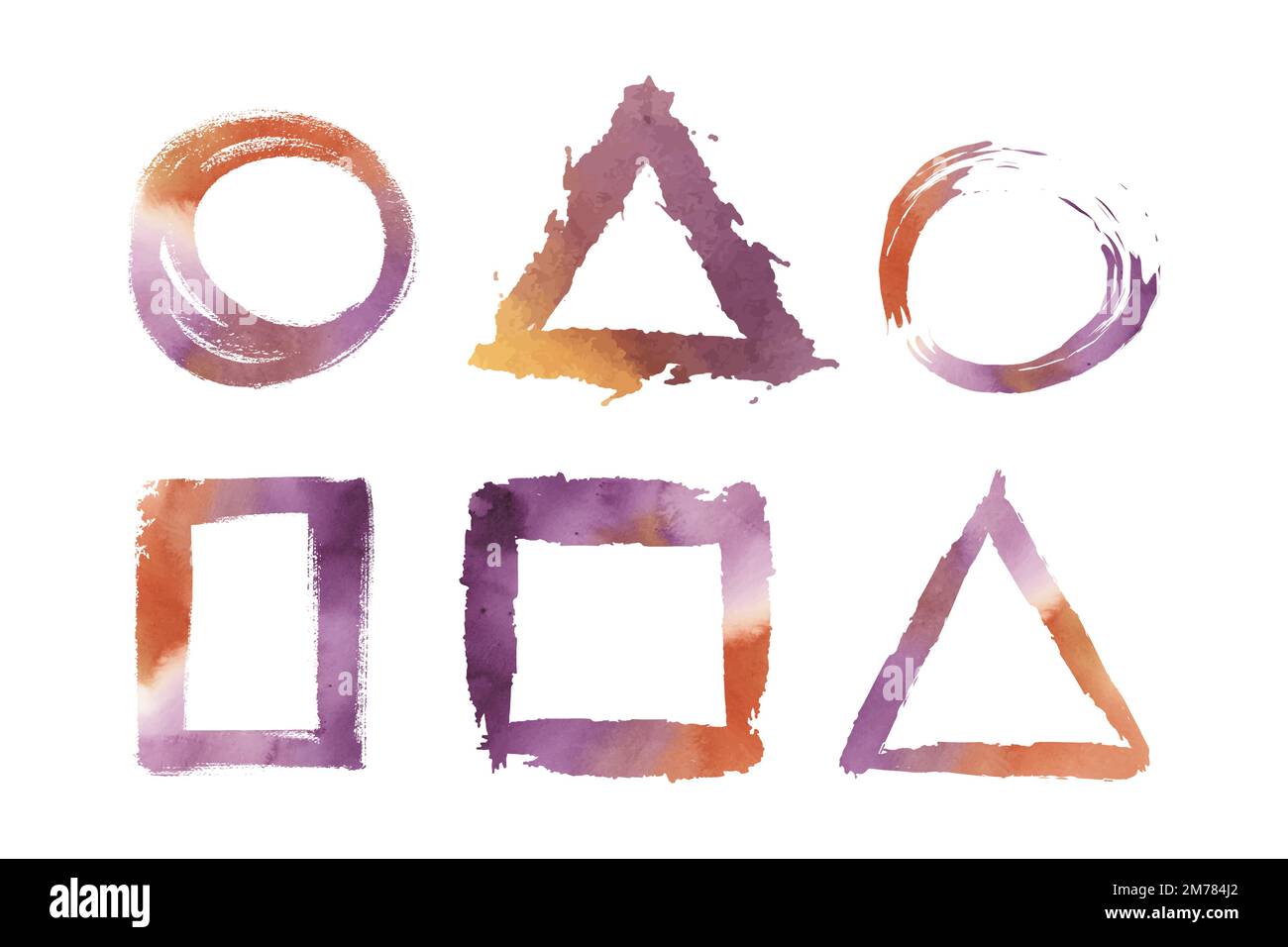 Vibrant collection geometric shapes Cut Out Stock Images & Pictures - Alamy