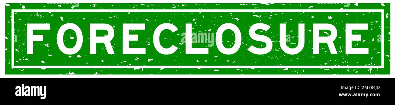 Grunge green foreclosure word square rubber seal stamp on white background Stock Vector Image ...