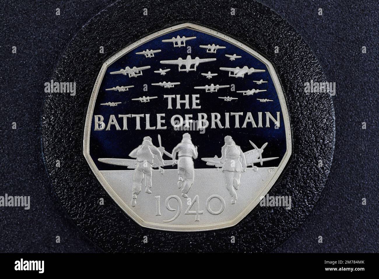 2015 commemorative silver proof piedfort 50p coin celebrating the 75th ...