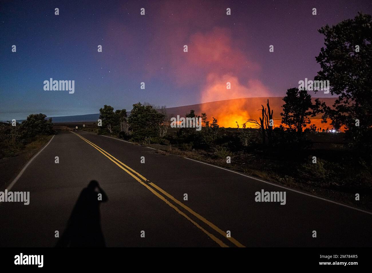 Volcano, HI, USA. 7th Jan, 2023. The volcanic eruption at Halema'uma'u ...