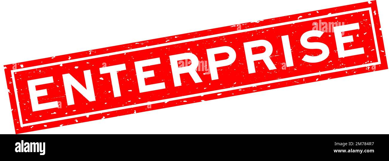 Grunge red enterprise word square rubber seal stamp on white background Stock Vector Image & Art ...