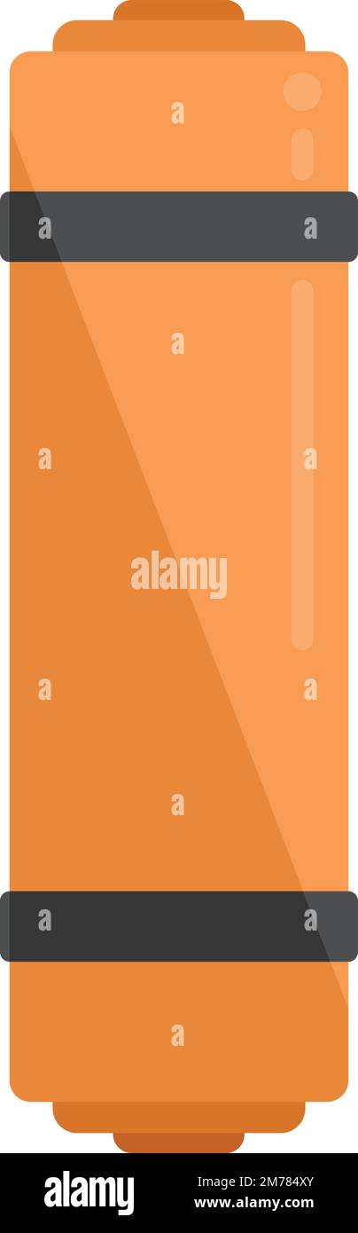 Sport mat icon flat vector. Yoga carpet. View top isolated Stock Vector ...