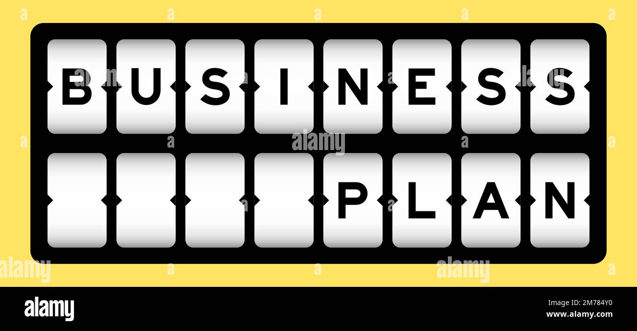 Black color in word business plan on slot banner with yellow color ...