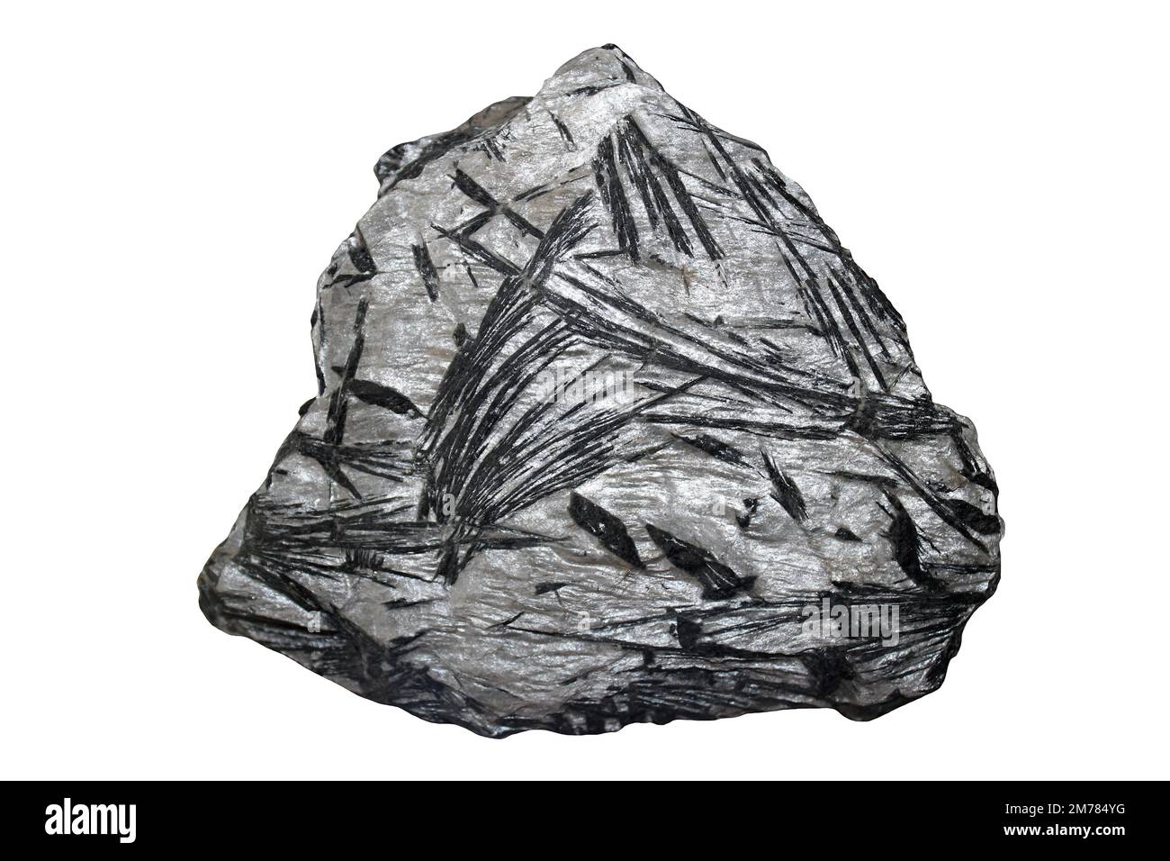Hornblende Crystals In Gneiss Schist Stock Photo - Alamy