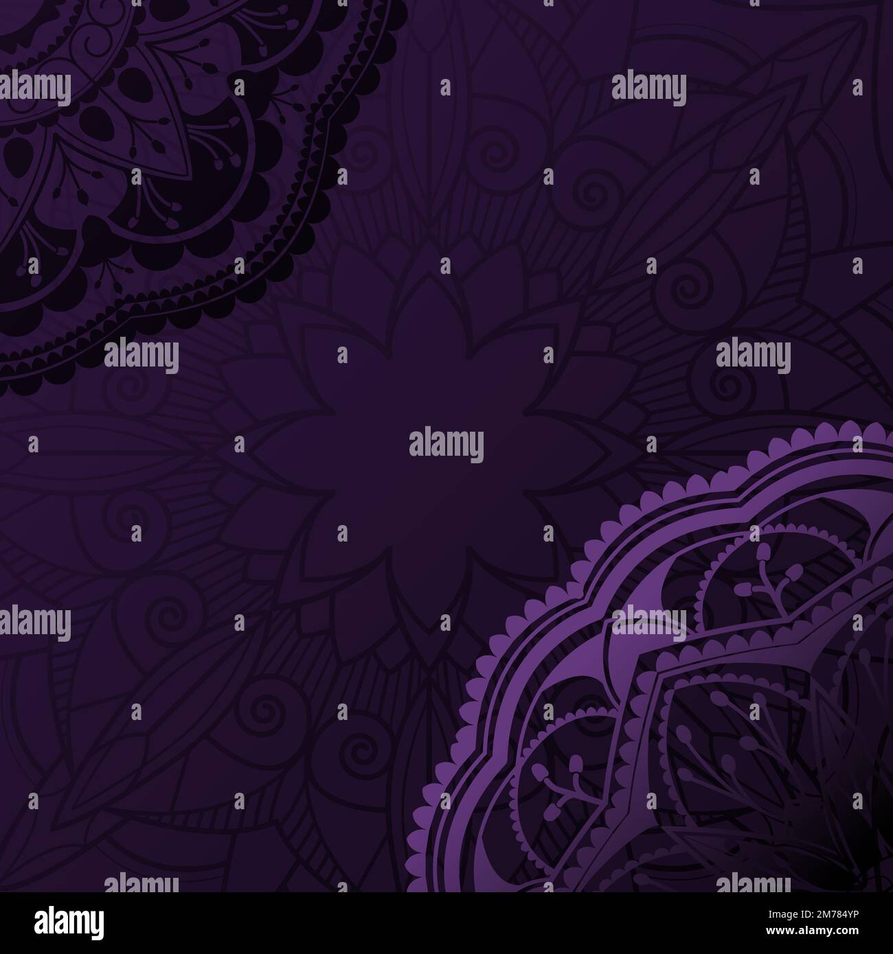 Purple mandala pattern on black background Stock Vector Image & Art - Alamy