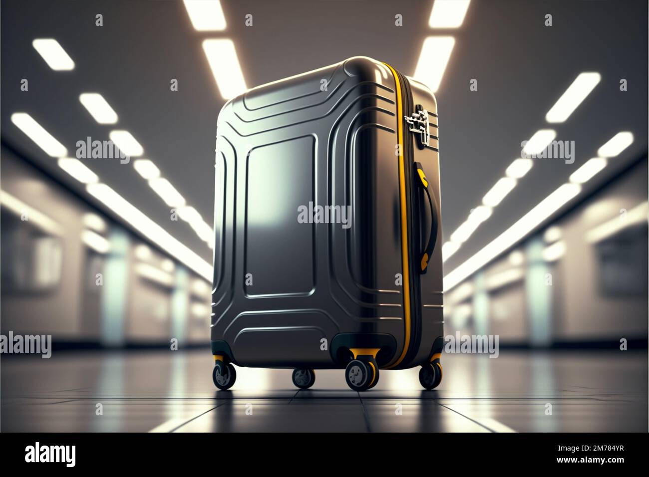 suitcase in terminal, front view Stock Photo - Alamy
