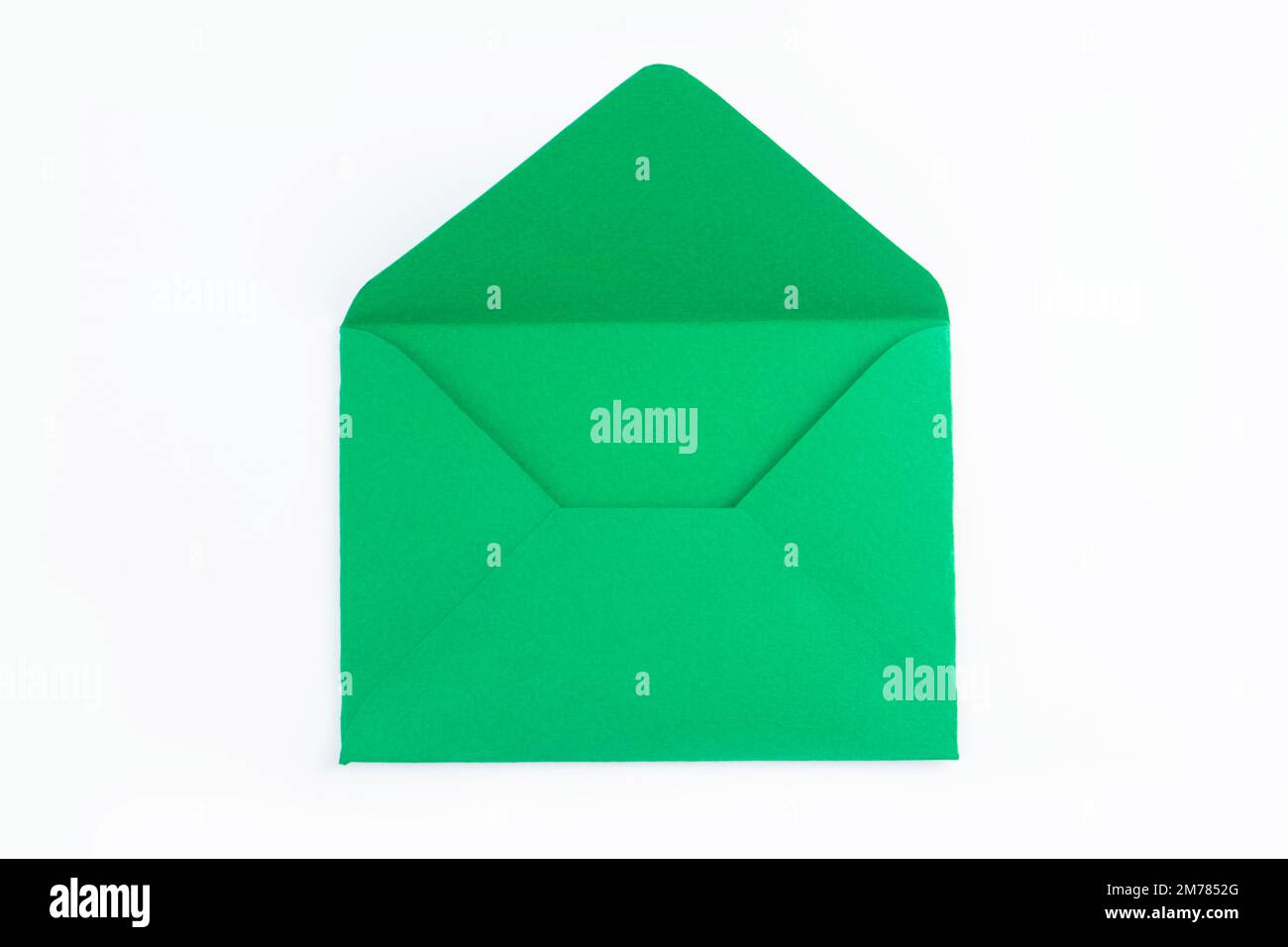 Green eco envelope, craft, isolated on a white background. Communication and communication ...