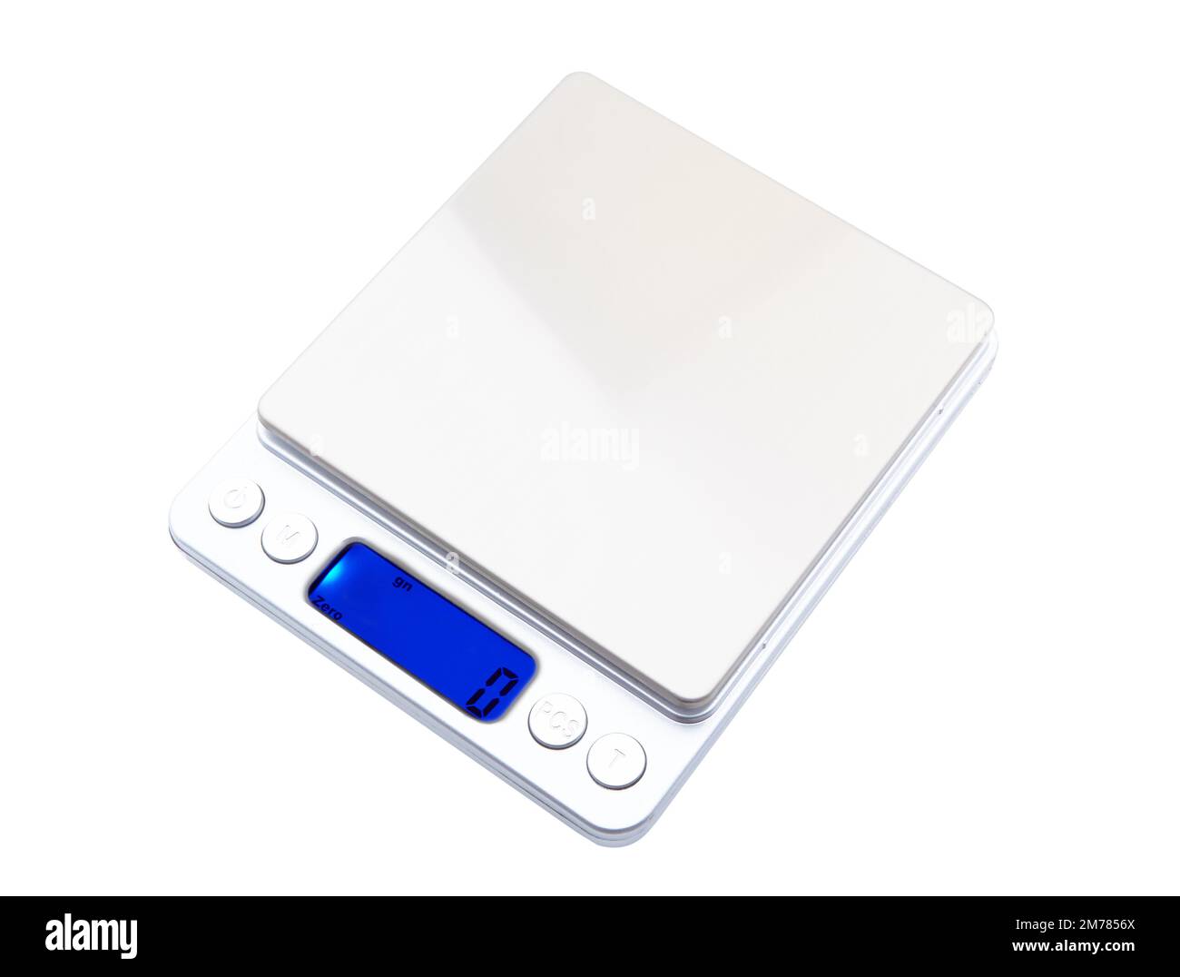 Portable electronic scale isolated on a white background Stock Photo ...
