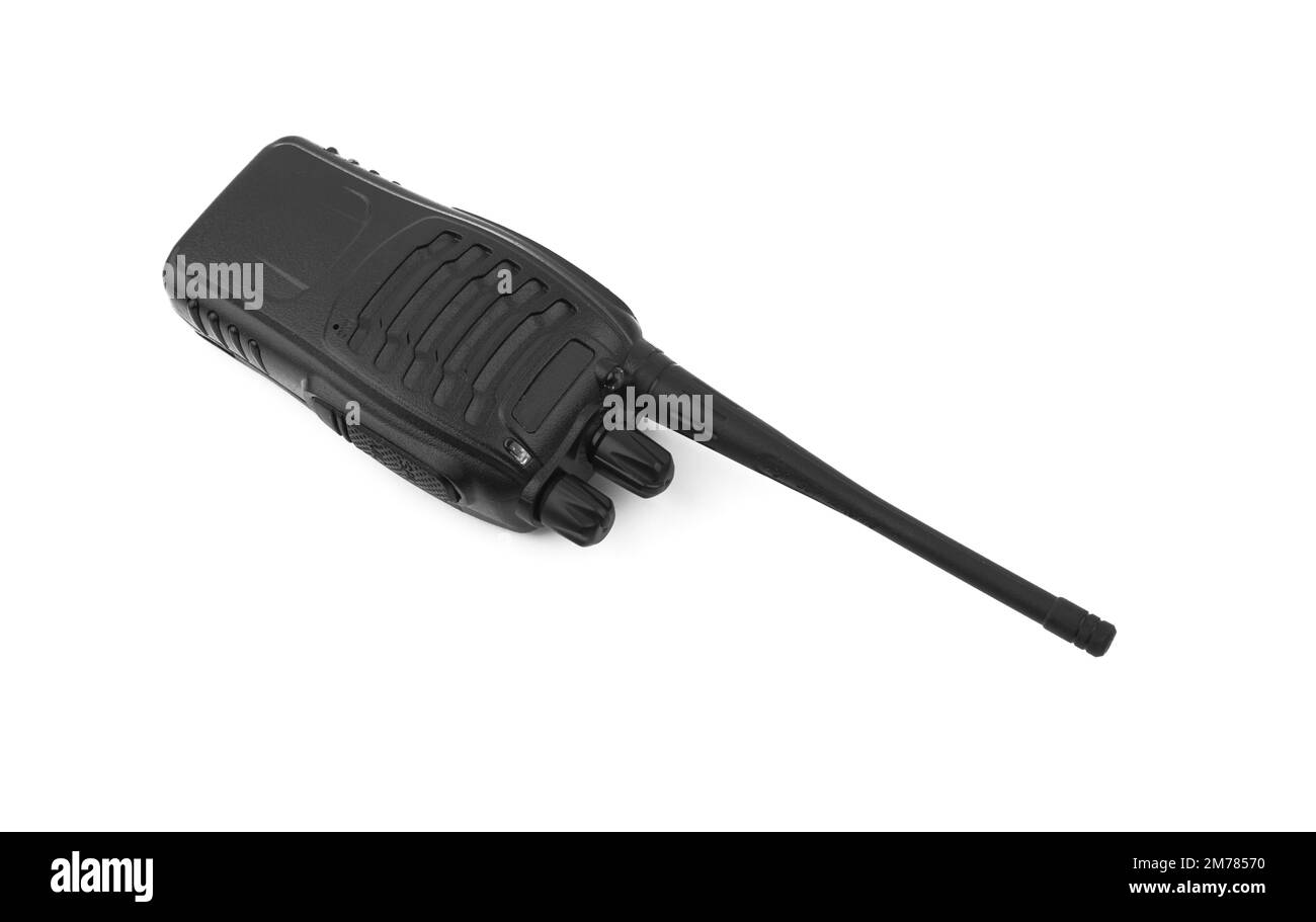 Radio communication device isolated on white background Stock Photo - Alamy