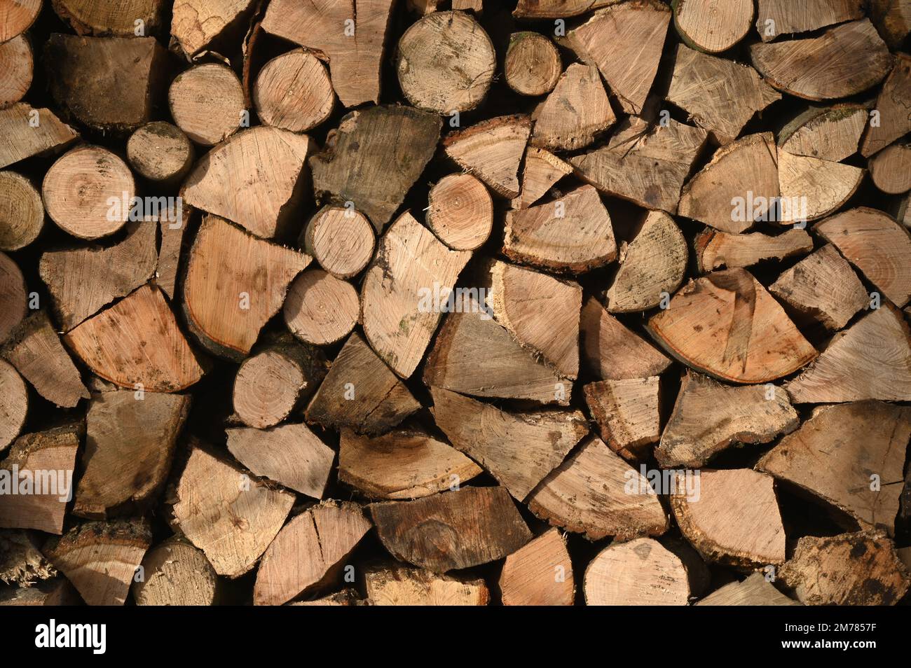 Wood pile background wide Stock Photo - Alamy