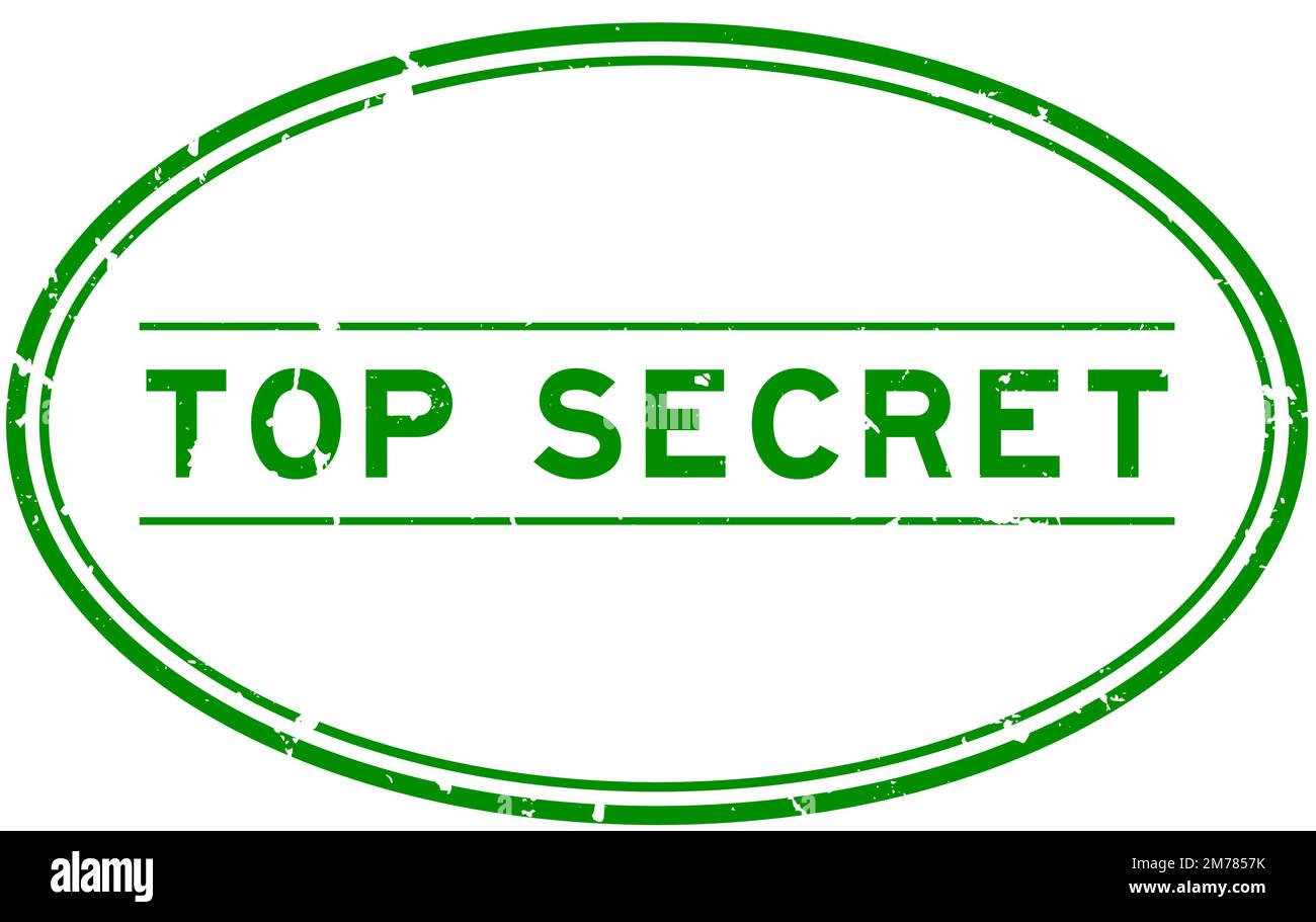 Grunge green top secret word oval rubber seal stamp on white background Stock Vector Image & Art ...