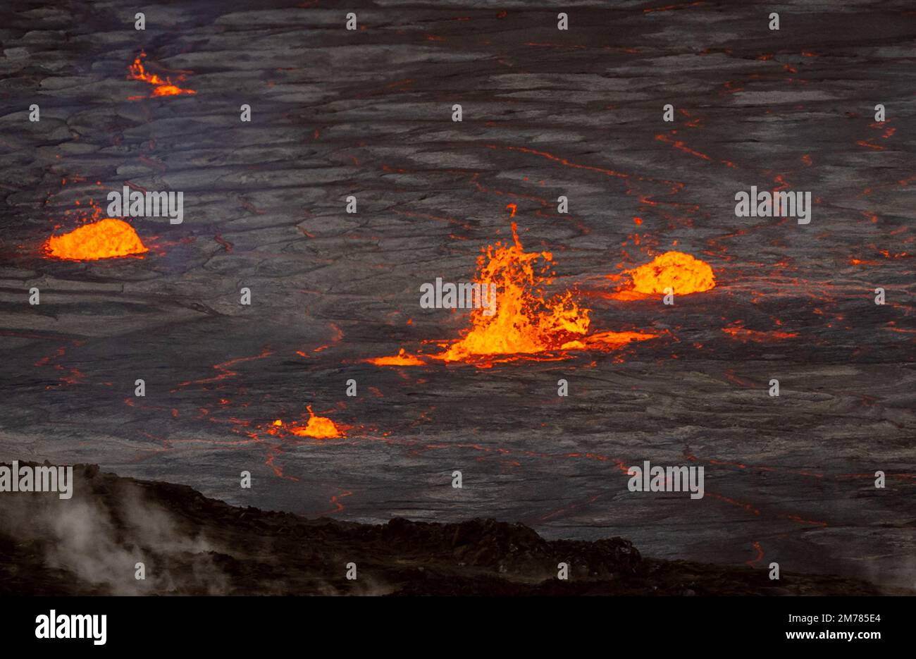 Volcano, HI, USA. 7th Jan, 2023. The volcanic eruption at Halema'uma'u ...