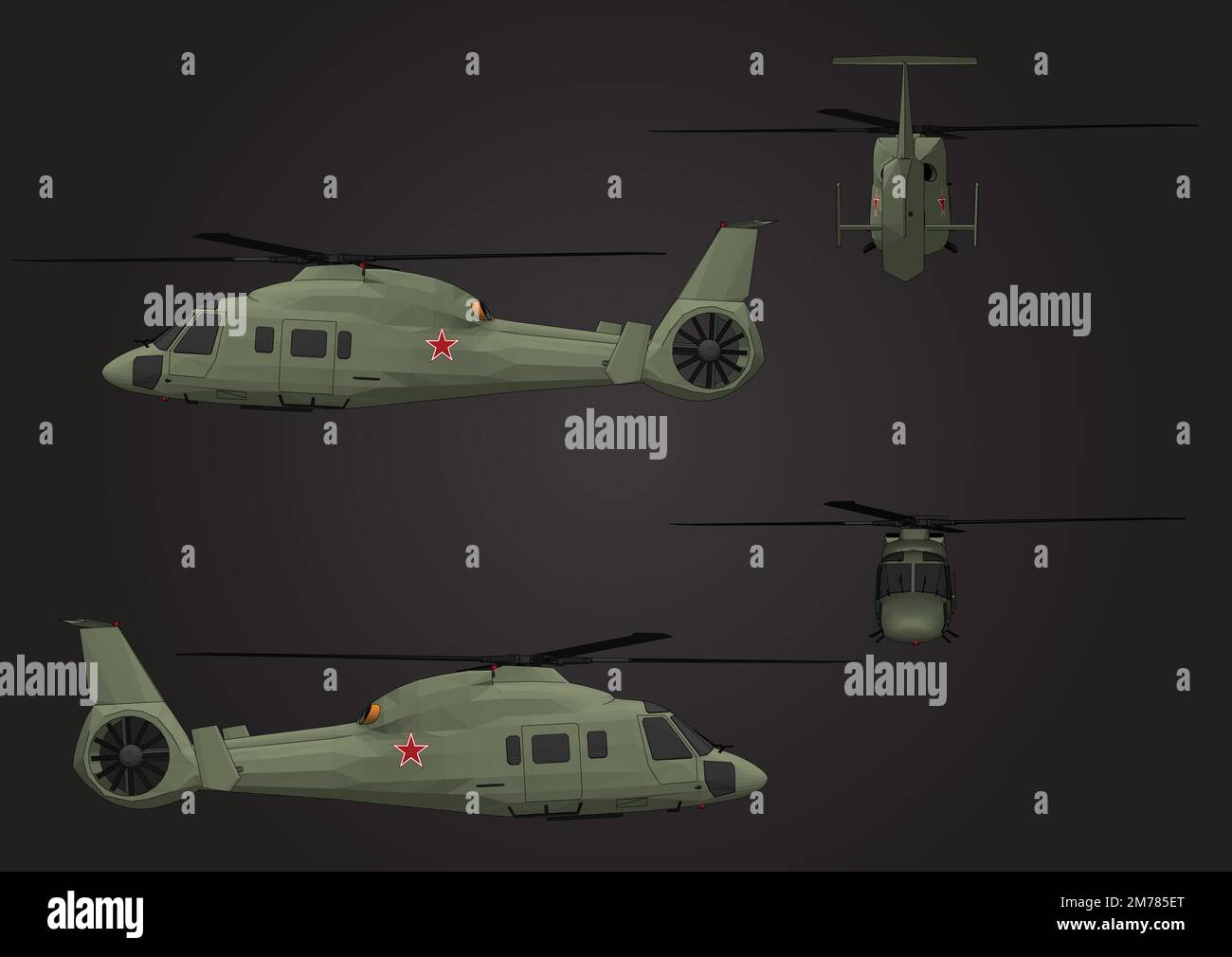 Helicopter in flat style. Vector illustration Stock Vector Image & Art ...