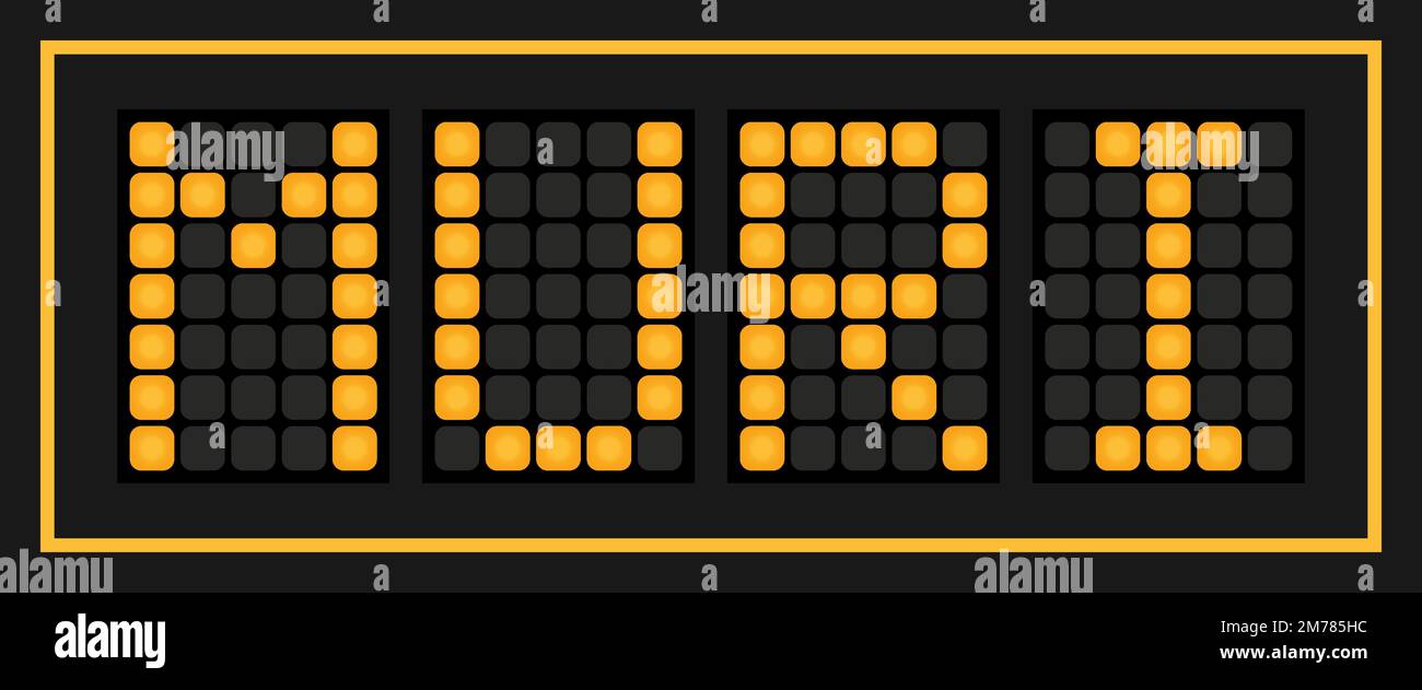 Orange color led banner in word muri on black background Stock Vector ...