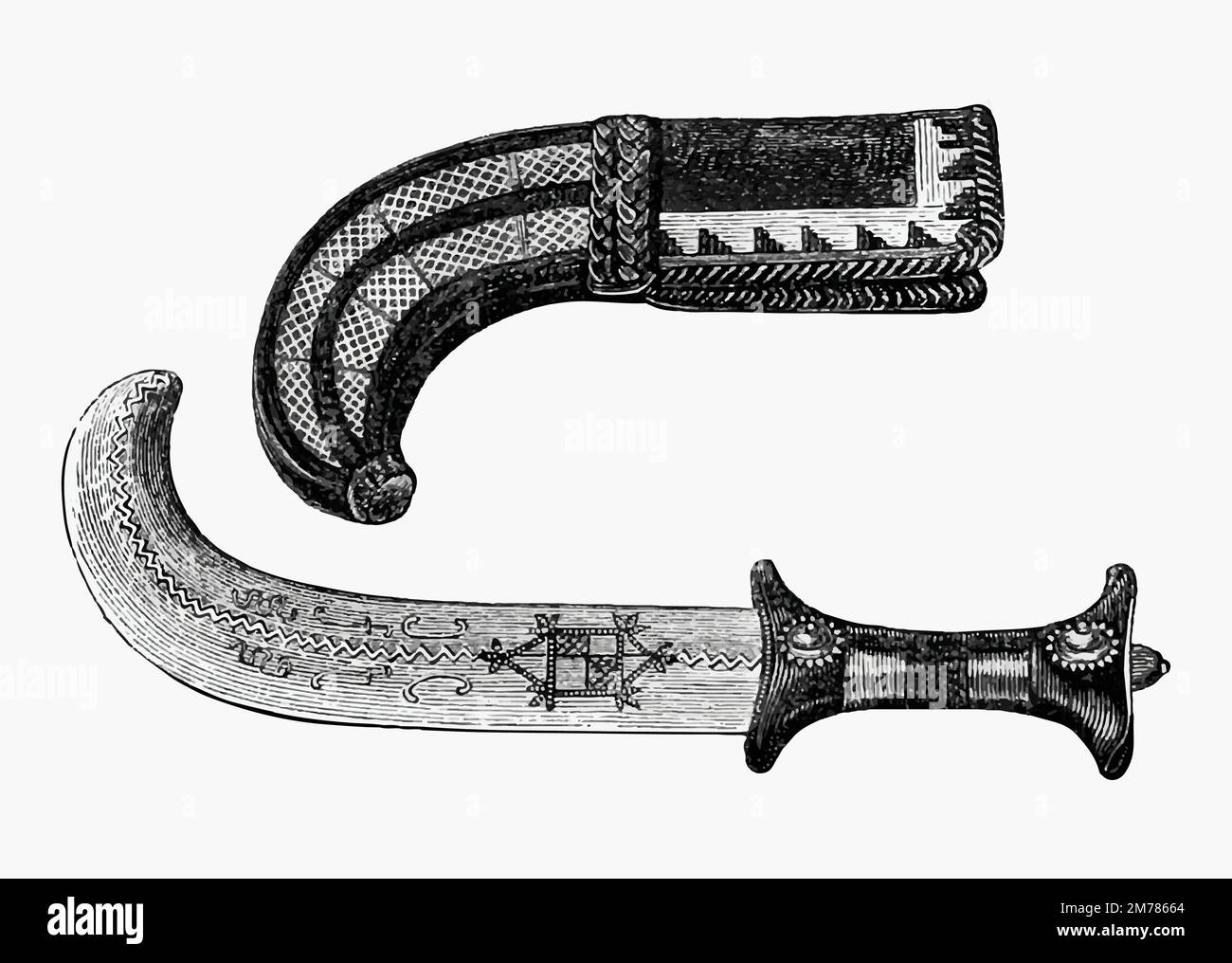 Vintage Victorian style dagger engraving vector Stock Vector Image ...