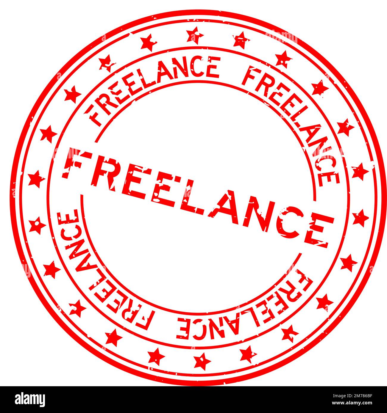 Grunge red freelance word round rubber seal stamp on white background Stock Vector Image & Art ...
