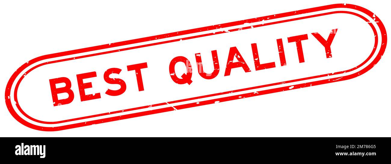 Grunge red best quality word rubber seal stamp on white background ...