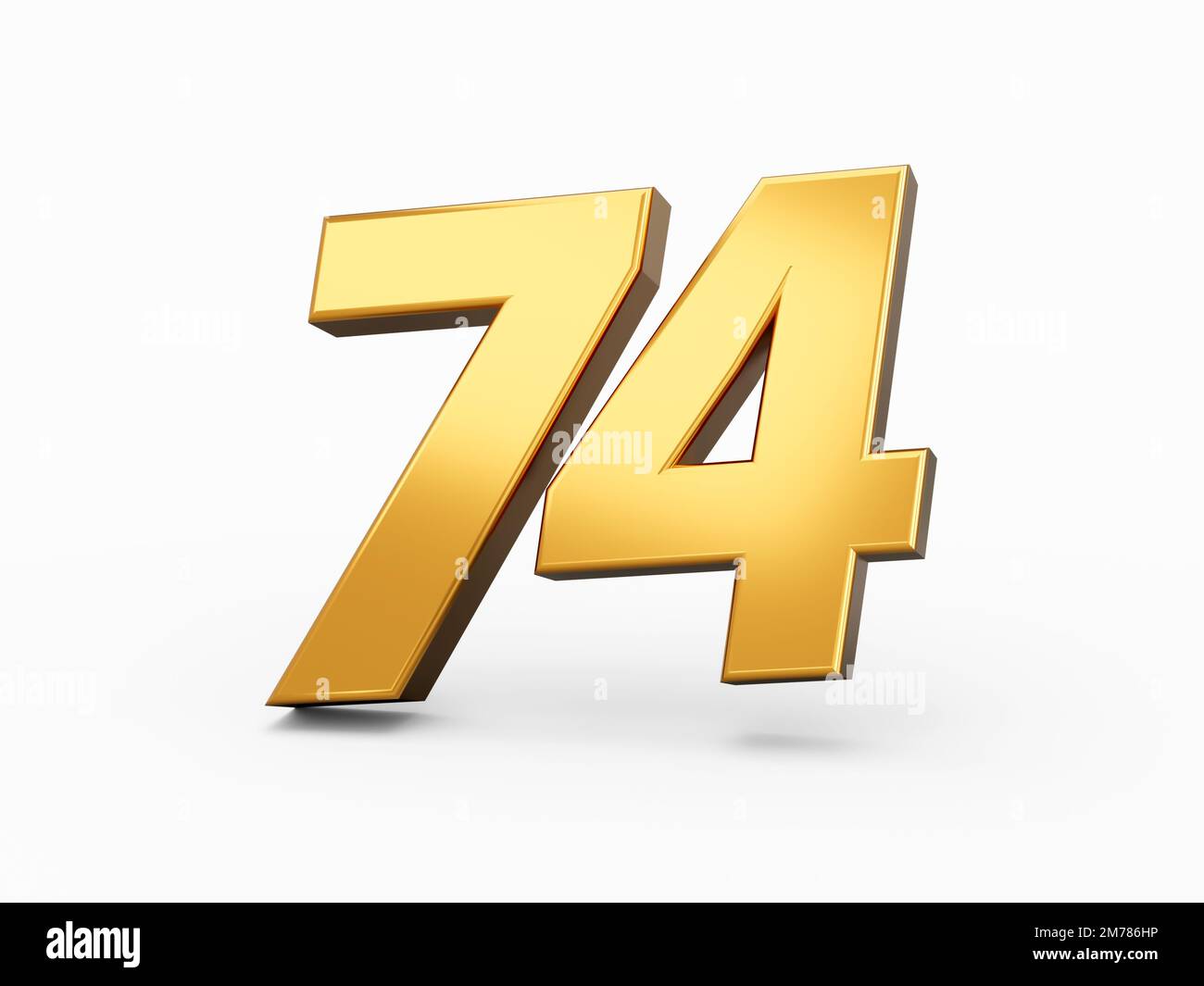 The 3d rendering of the Golden number 70 isolated on a white background ...