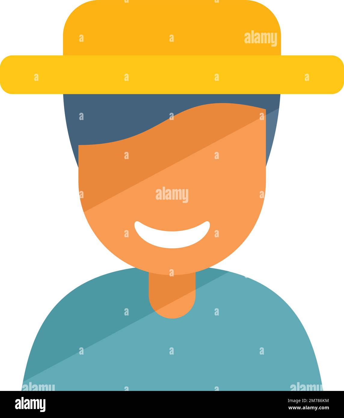Parent smiling icon flat vector. Happy person. Smile positive isolated ...
